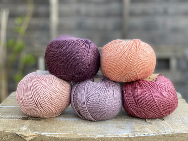 Five colour Milburn 4ply/fingering weight yarn pack SP19 (500g) – Eden ...